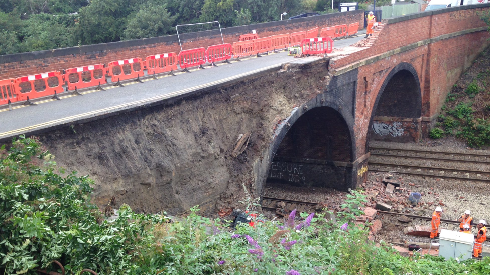East Midlands Trains 'near normal' after bridge collapse - BBC News