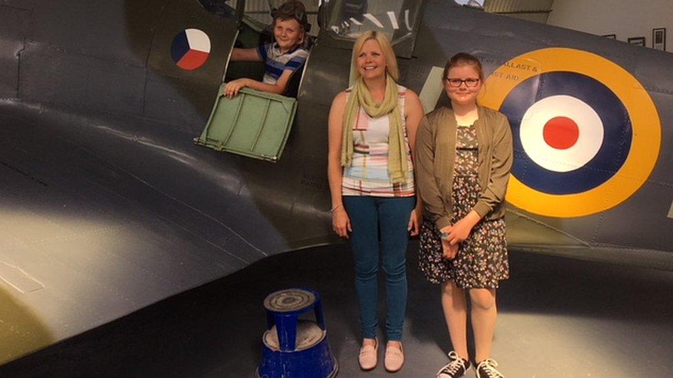 Spitfire pilot Bobby Oxspring's family visit his plane in Dumfries ...