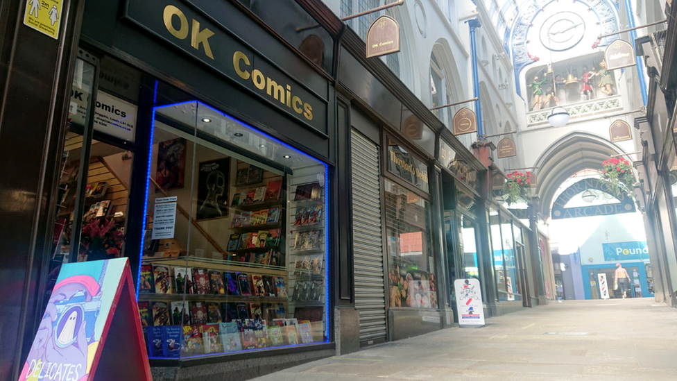 Covid: Leeds OK Comics sales down as workers stay home - BBC News