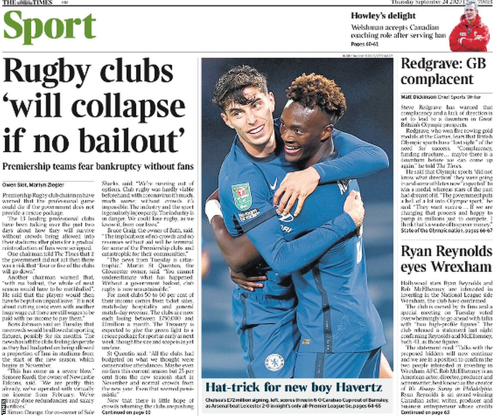 Thursday's back pages - BBC Sport