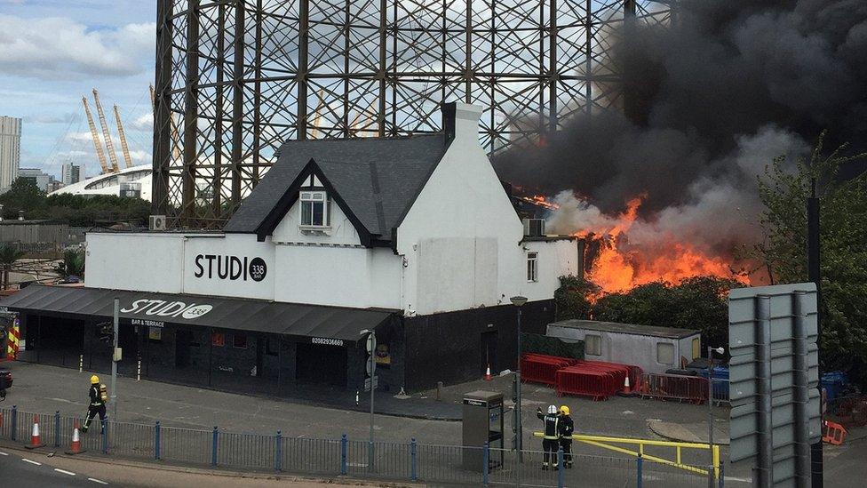 Greenwich blaze: Police investigating Studio 338 nightclub fire - BBC News