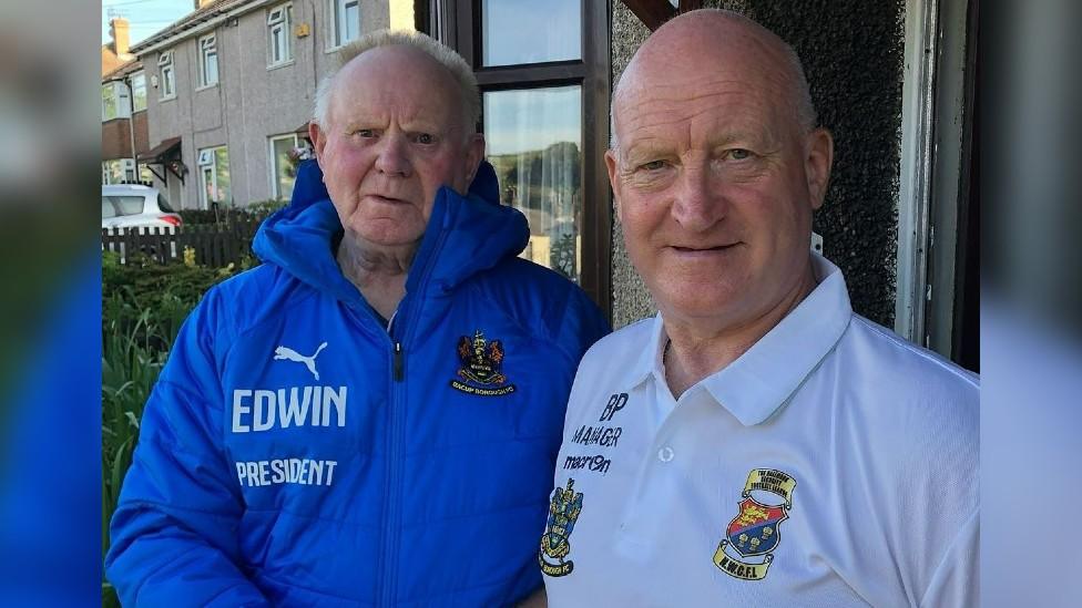 Bacup FC: Veteran football manager marks 25 years at club - BBC News