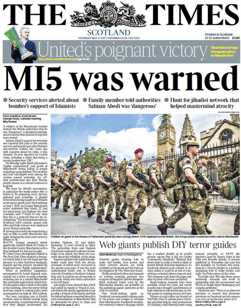 Scotland's papers: 'MI5 was warned' - BBC News