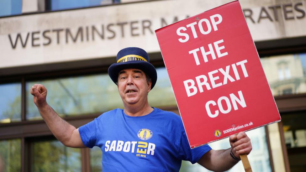 'Stop Brexit man' Steve Bray cleared over noisy protest - BBC News