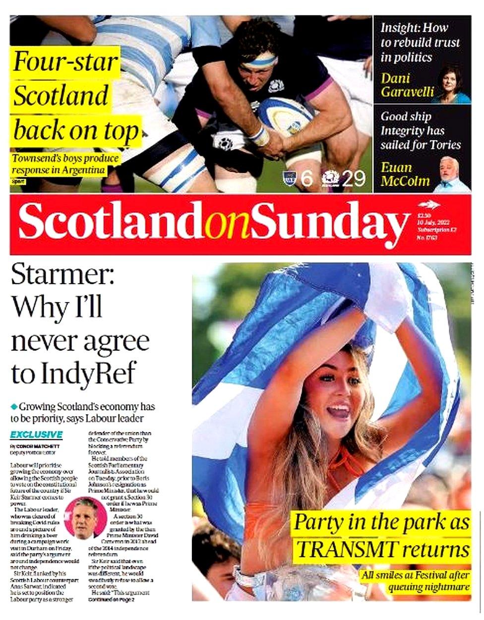 Scotland's papers: PM candidates in tax row and 'TRNSMELT' - BBC News