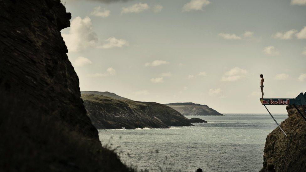 Cliff diving: 'It's always a jump into the unknown' - BBC News