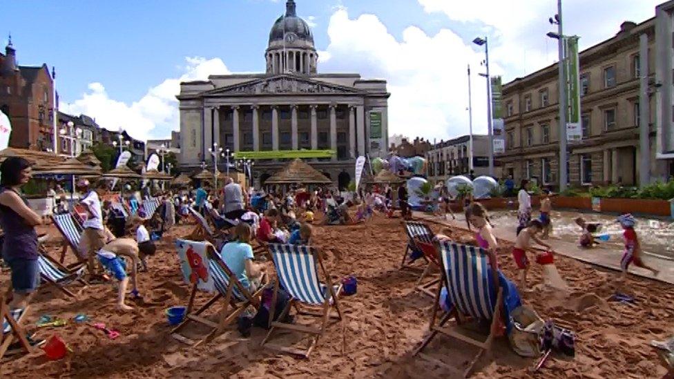 Nottingham City Council in EDL beach march ban plea - BBC News