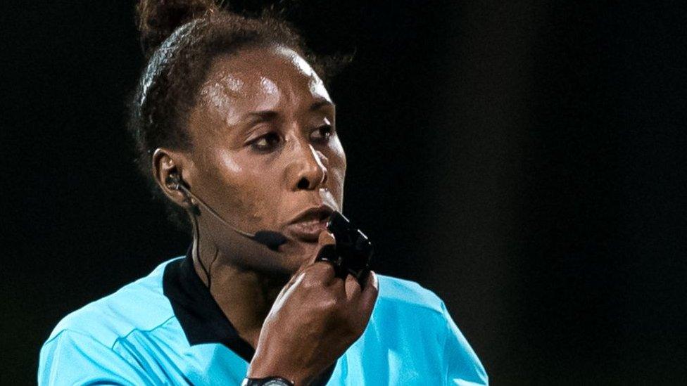 Female Ethiopian referee makes African history at CHAN - BBC Sport