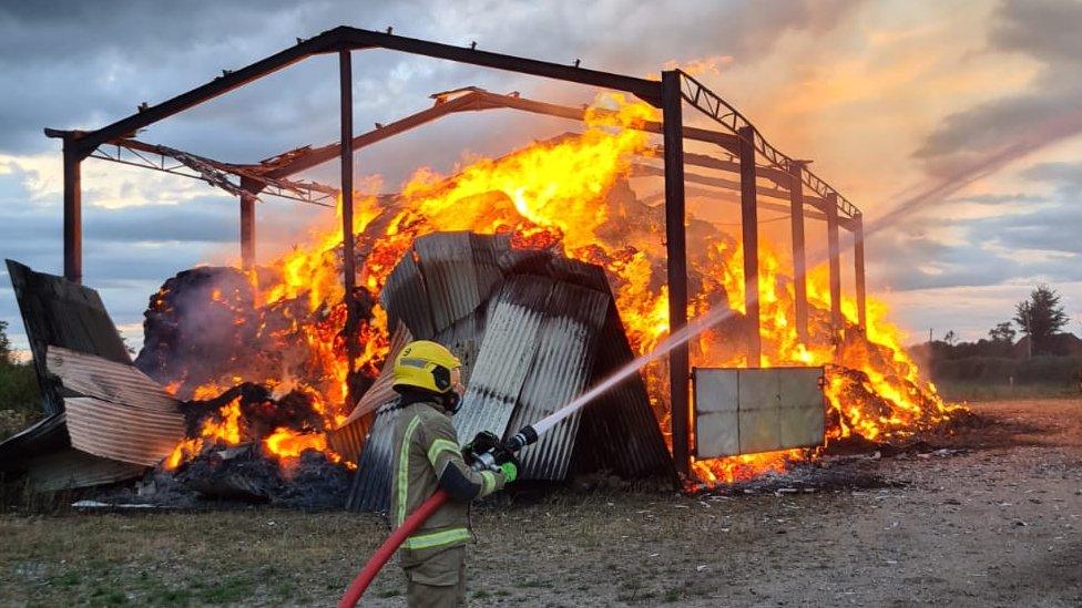 Malmesbury fire put out by multiple fire crews - BBC News