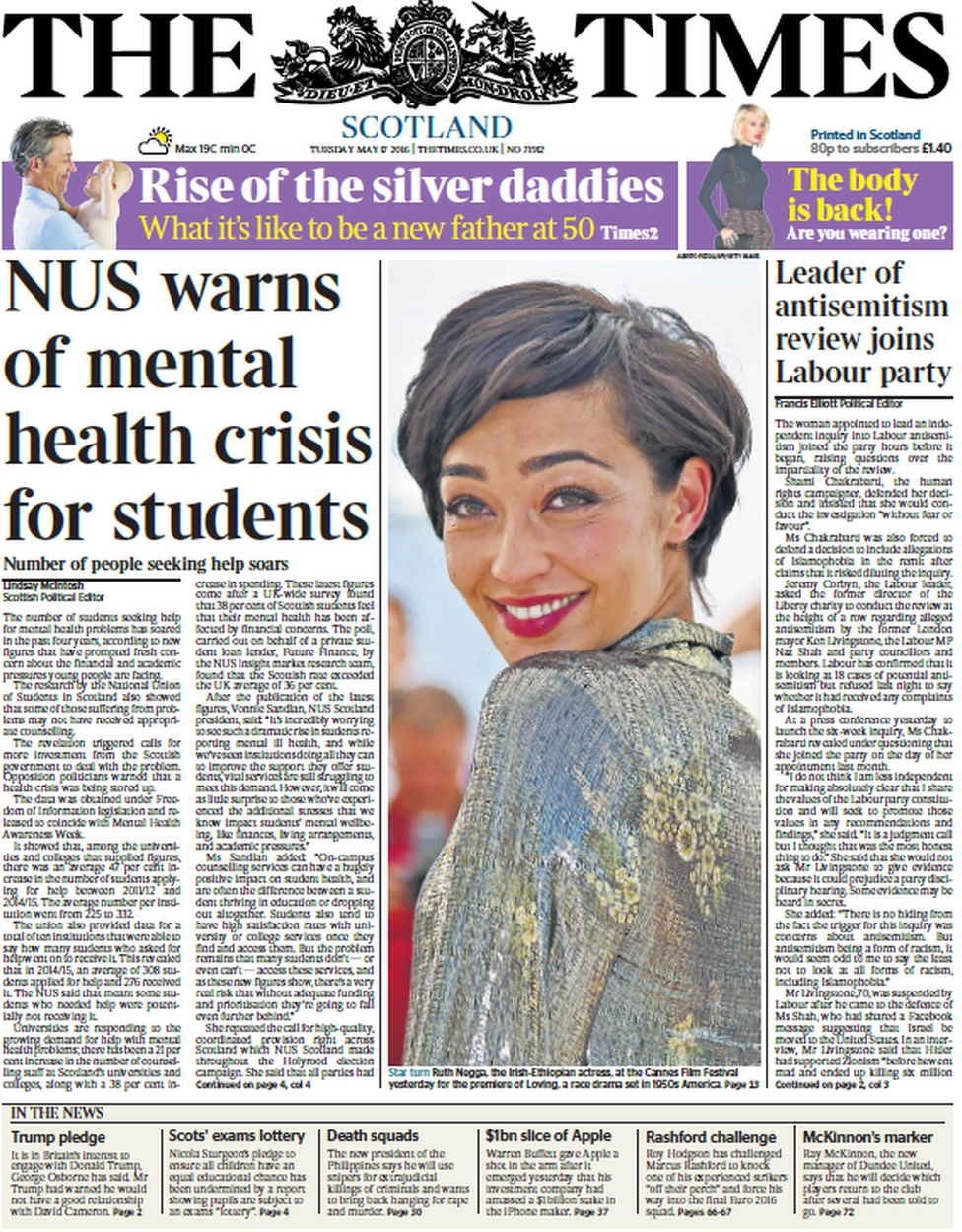 Scotland's papers: Exam 'lottery' and Begbie's back - BBC News