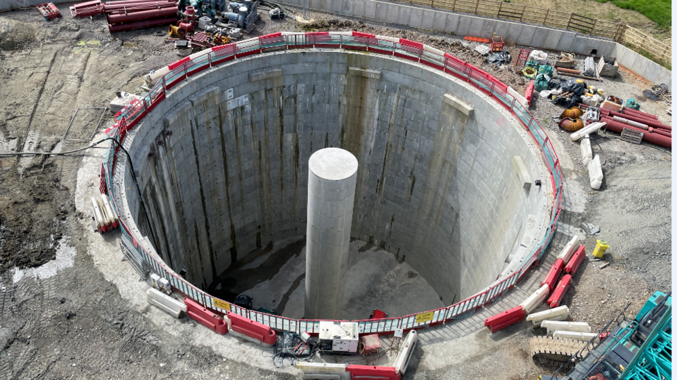 Huge storm overflow water tank built to prevent flooding - BBC News