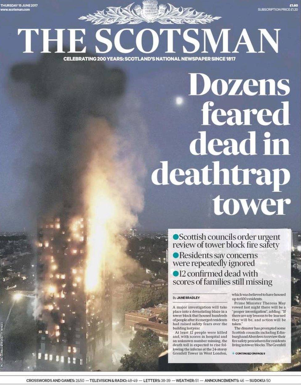 Scotland's papers: High-rise horror - BBC News