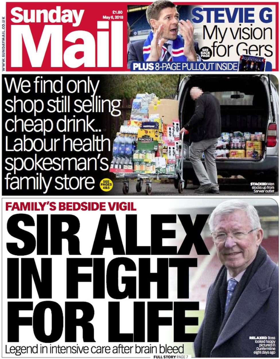 The papers: Fergie 'fights for life' after brain operation - BBC News