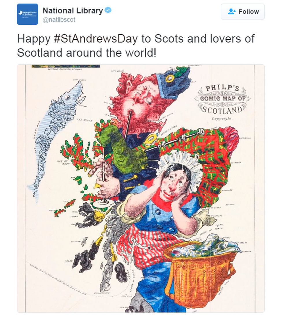 Unicorns and tattie scones - St Andrew's Day in tweets - BBC News