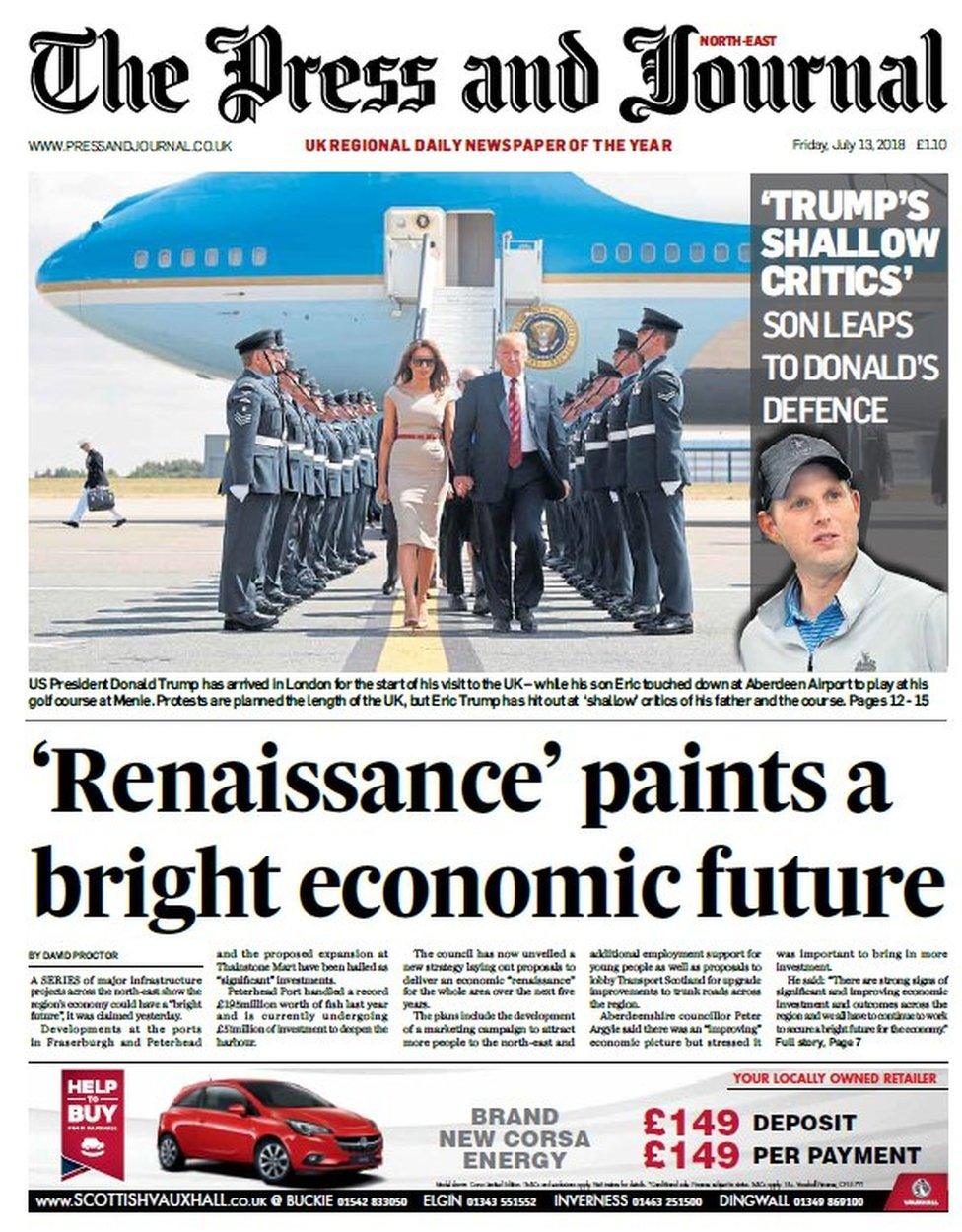 The papers: Trump wades into Brexit row - BBC News