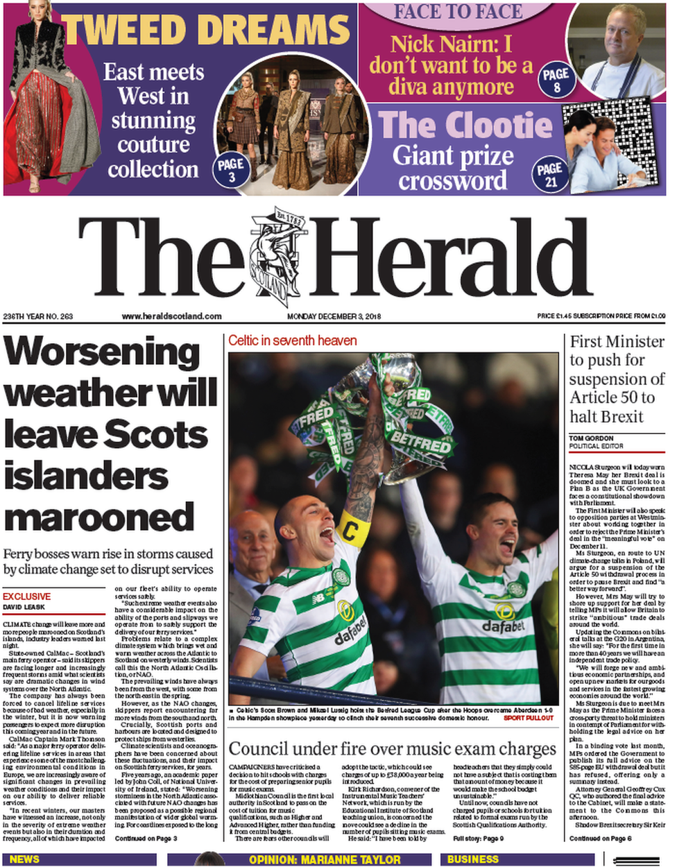 The papers: Islanders 'marooned' and PM under fire - BBC News
