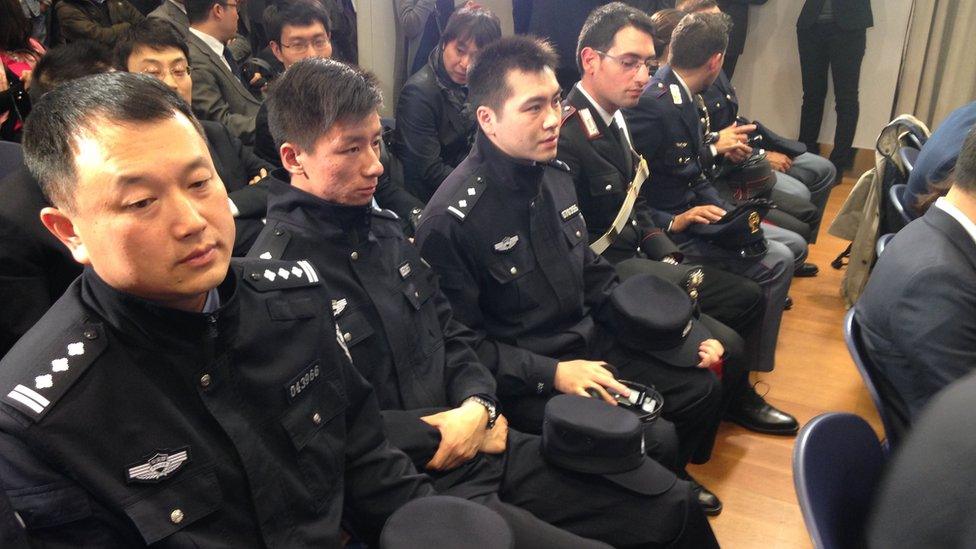 Chinese police to patrol in Italy in pioneering experiment - BBC News