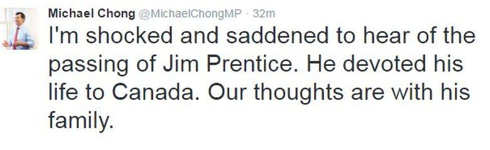 Jim Prentice death: Ex-Alberta premier killed in plane crash - BBC News