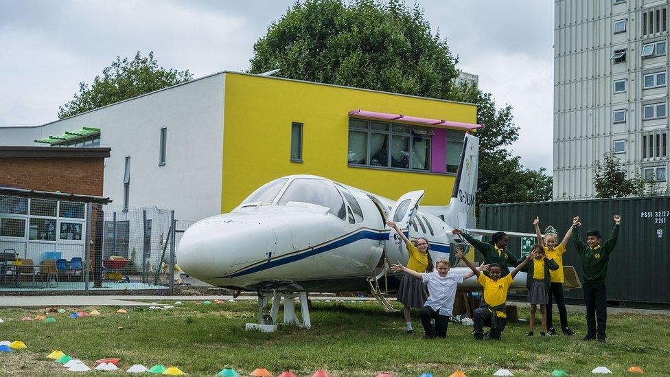 Cessna jet classroom opens at Westcliff-on-Sea school - BBC News