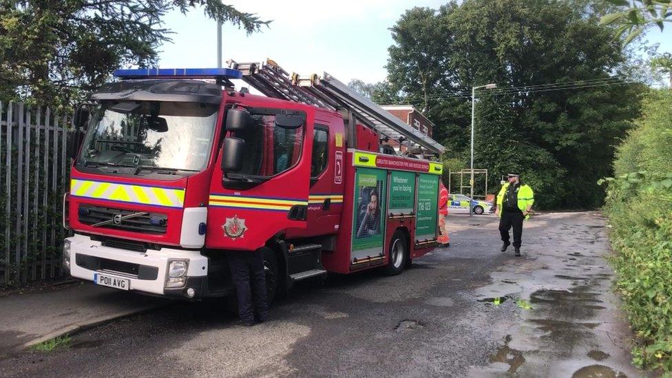 Radcliffe fire: Large blaze breaks out at industrial unit - BBC News
