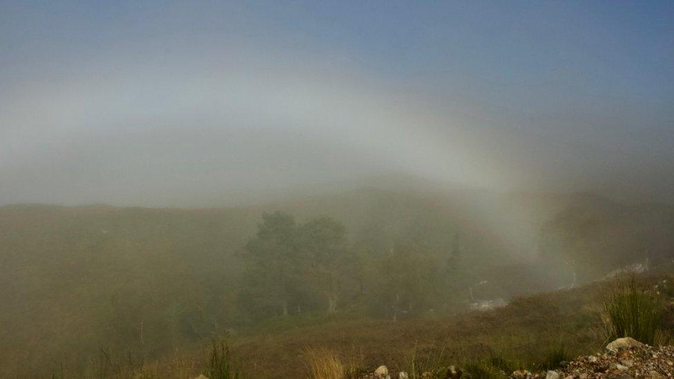 Rare white rainbows photographed in Scotland - BBC Weather
