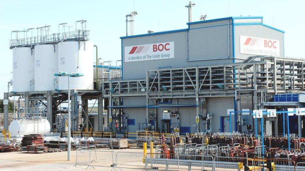 BOC Immingham industrial gas plant officially opens - BBC News