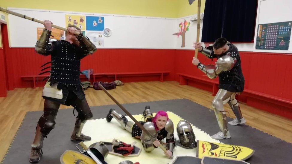 Sword blows make me strong, says Scotland's female knight - BBC News