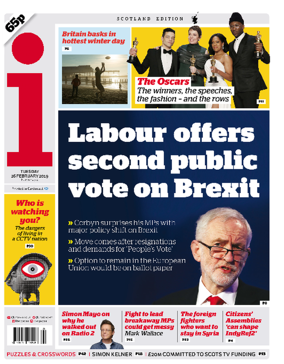Scotland's papers: Labour backs second Brexit referendum - BBC News