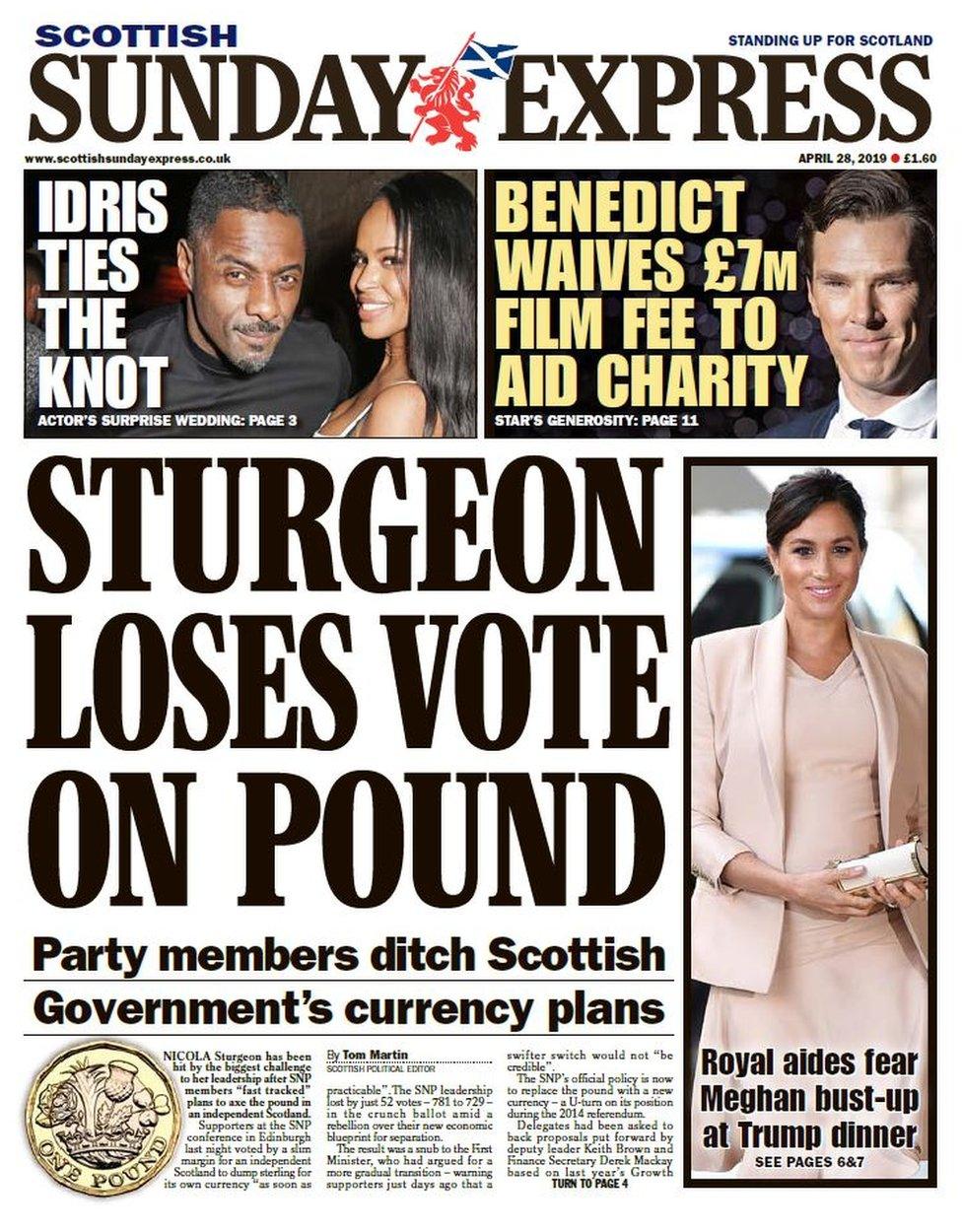 Scotland's papers: SNP vote to scrap pound under independence - BBC News