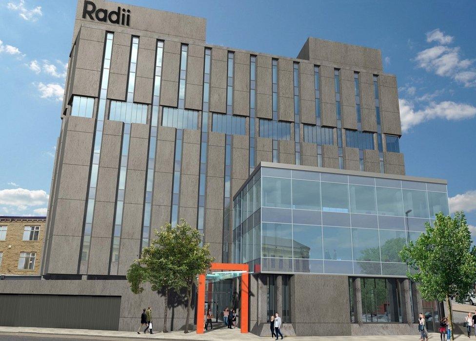 Bradford High Point: Renovation of brutalist landmark starts - BBC News