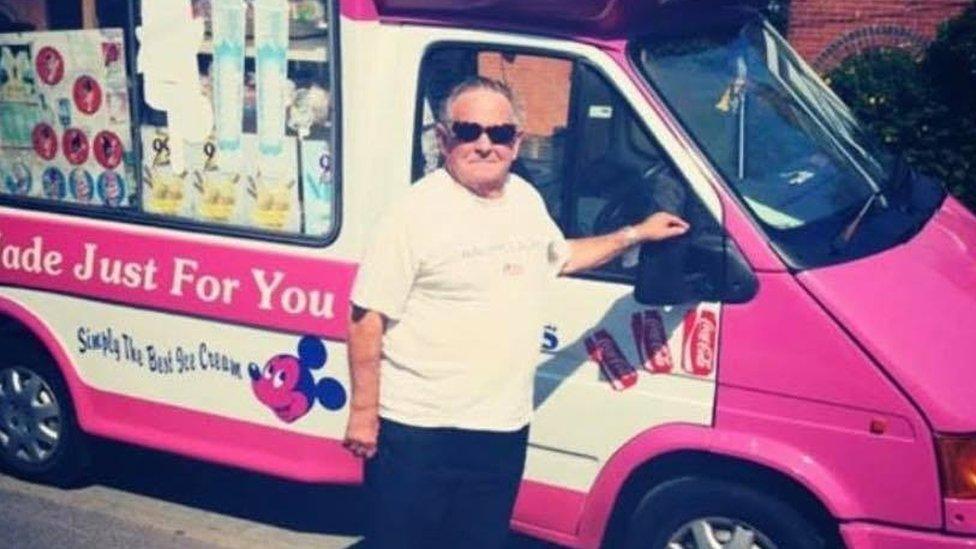 Ice cream van convoy tribute to 'legend' Pasquale Marucci - BBC News