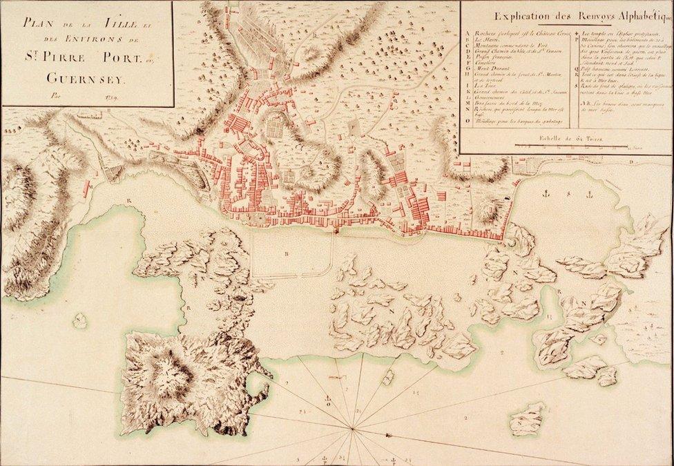 'Unique' 18th Century map of St Peter Port sells for £10k - BBC News