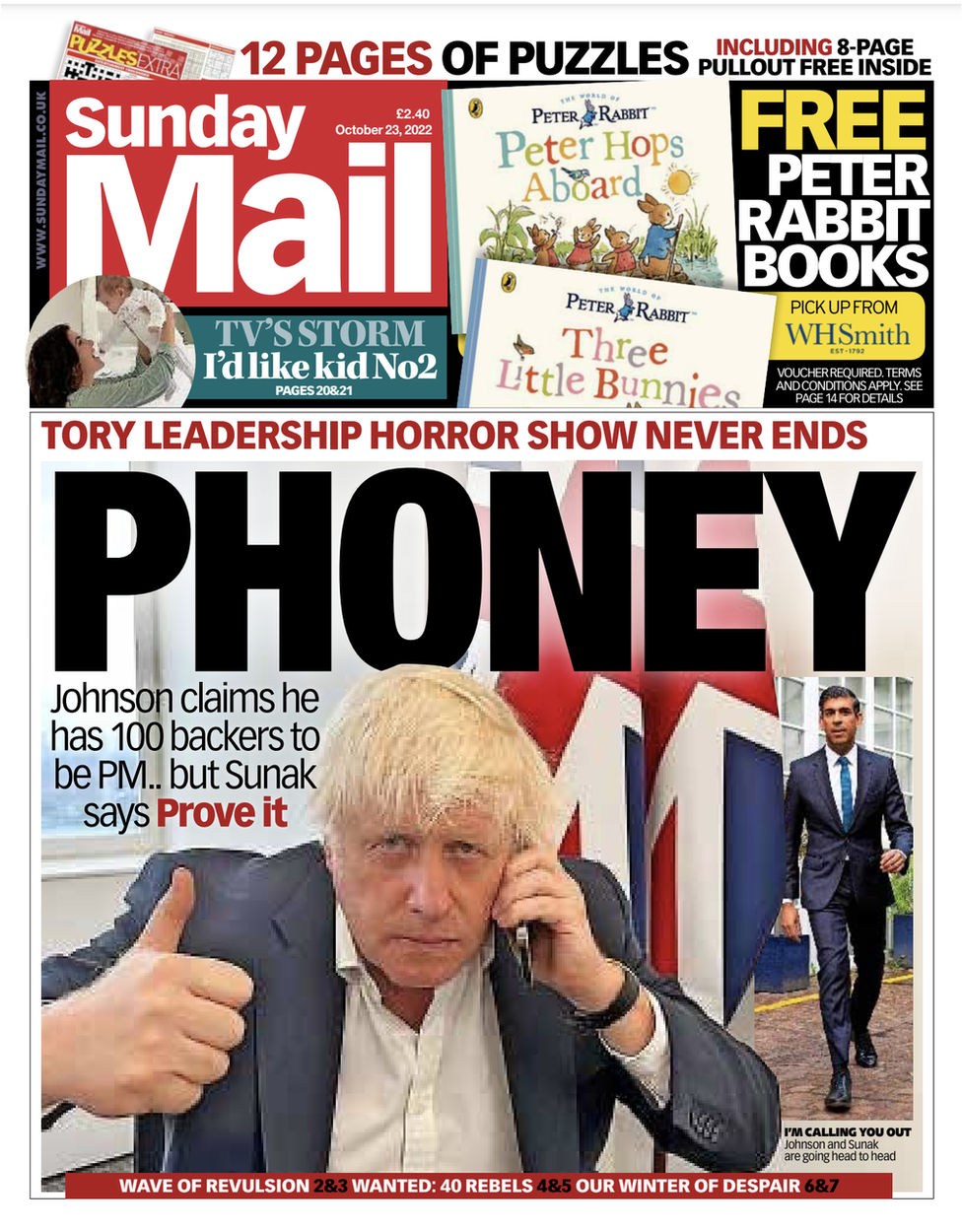 Scotland's papers: 'Nightmare' No10 and Johnson told to prove support ...