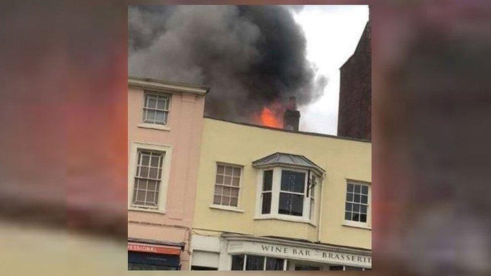 Halstead wine bar: Thirty firefighters bring flames under control - BBC ...