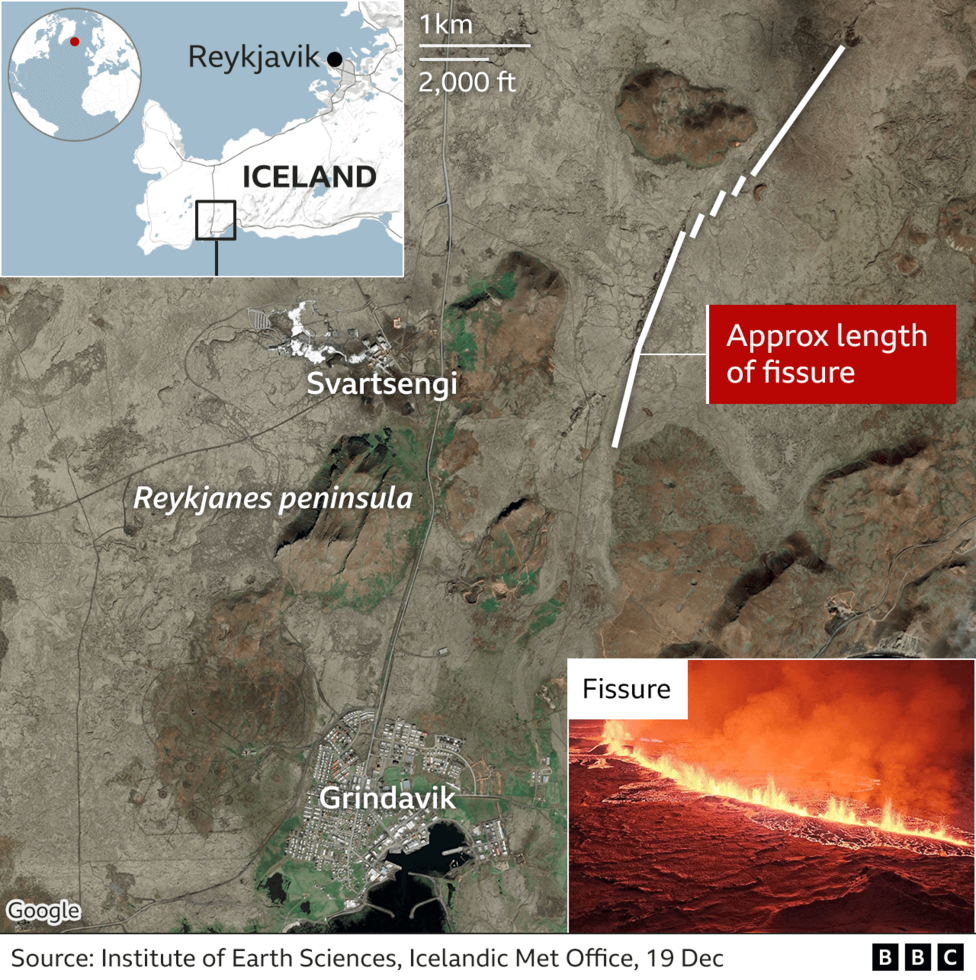 Iceland volcano: Pollution warning for capital after eruption - BBC News