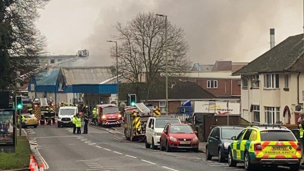 Major incident declared over Johnsons the Cleaners fire in Exeter - BBC ...