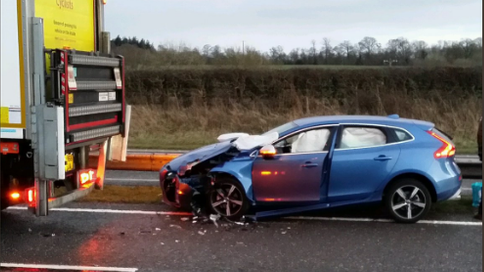 Driver crashes new car 'after not reading handbook' - BBC News