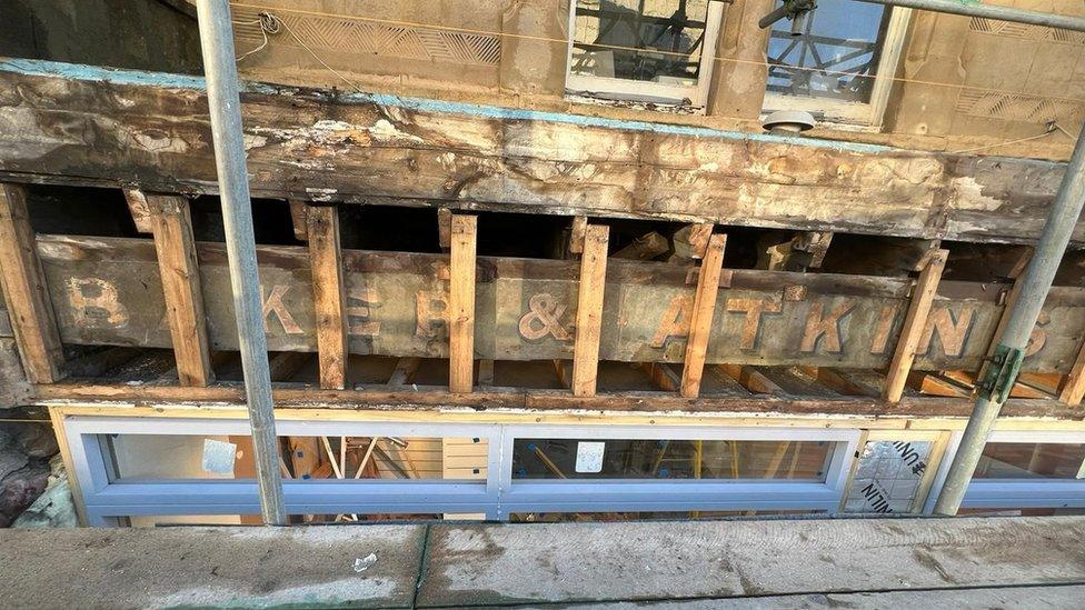 Historic shop sign uncovered in Weston-super-Mare during renovation ...