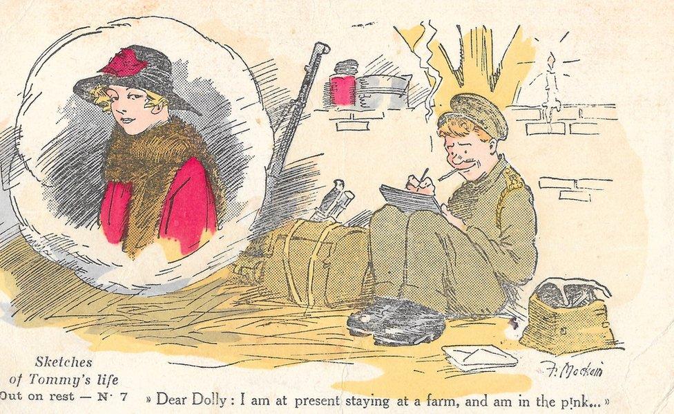 Postcards sent back to original address to 'bring joy' - BBC News