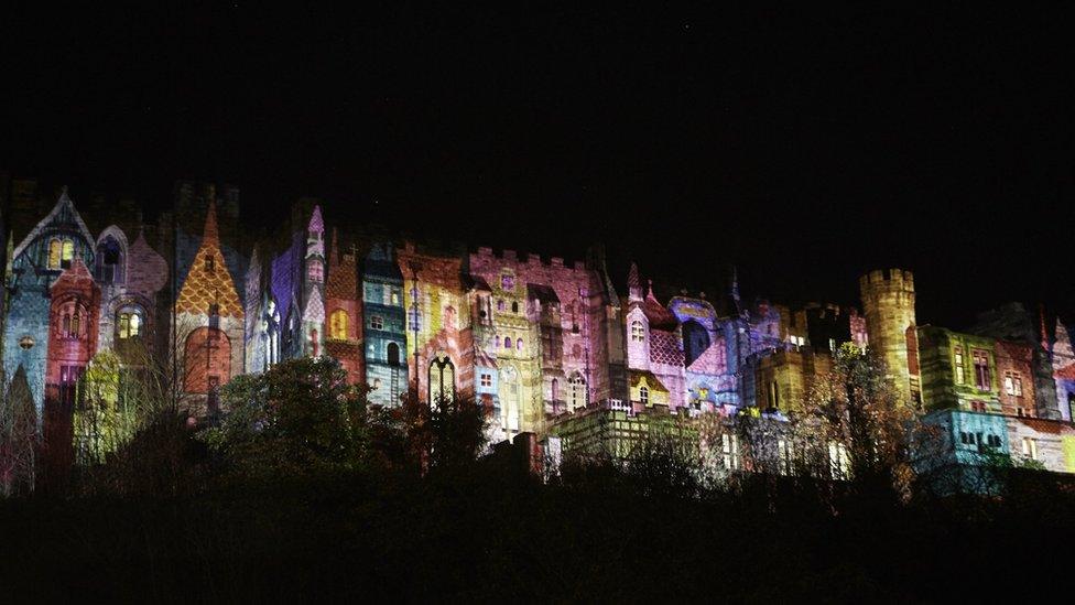 Durham illuminated in lights festival - BBC News