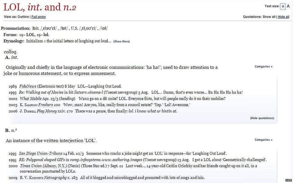 RIP to LOL - the history of laughing out loud - BBC News
