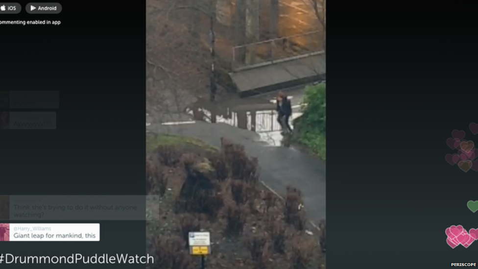 Drummond Puddle Watch: Thousands watch livestream of puddle in Newcastle - BBC News