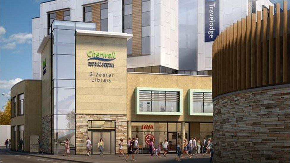 Bicester town centre's new library to open in April - BBC News