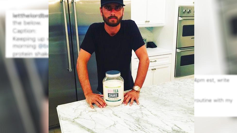 *facepalm* Scott Disick posts ad instructions on Instagram - BBC News