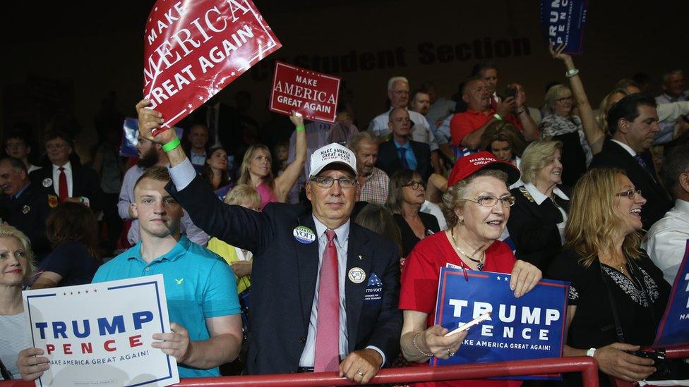 Trump fans: Steadfast amid deluge of negative press - BBC News