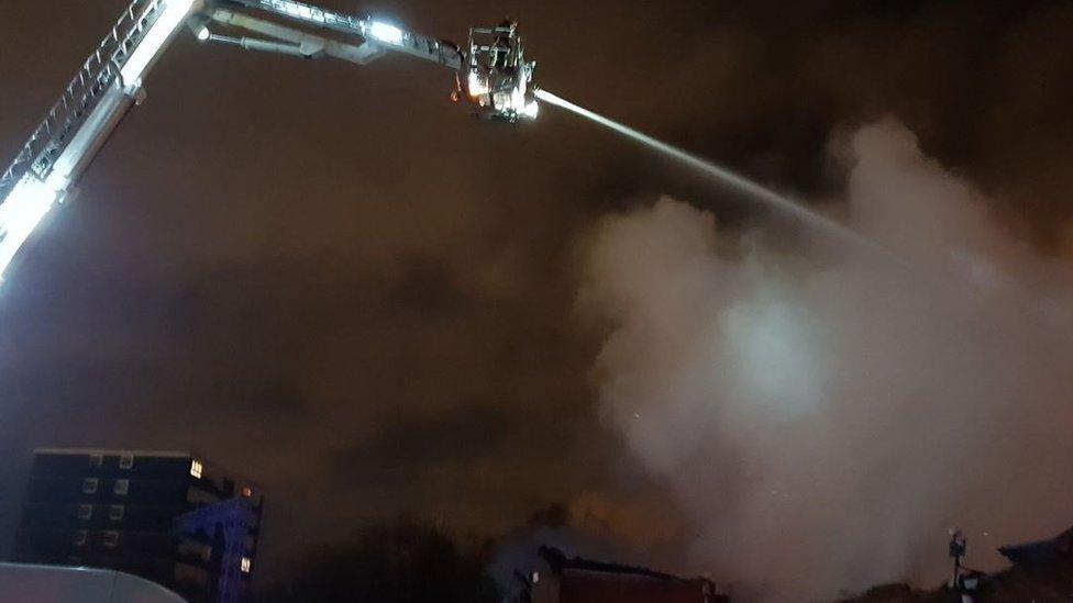 Crews tackle 'severe' factory fire in Wolverhampton - BBC News