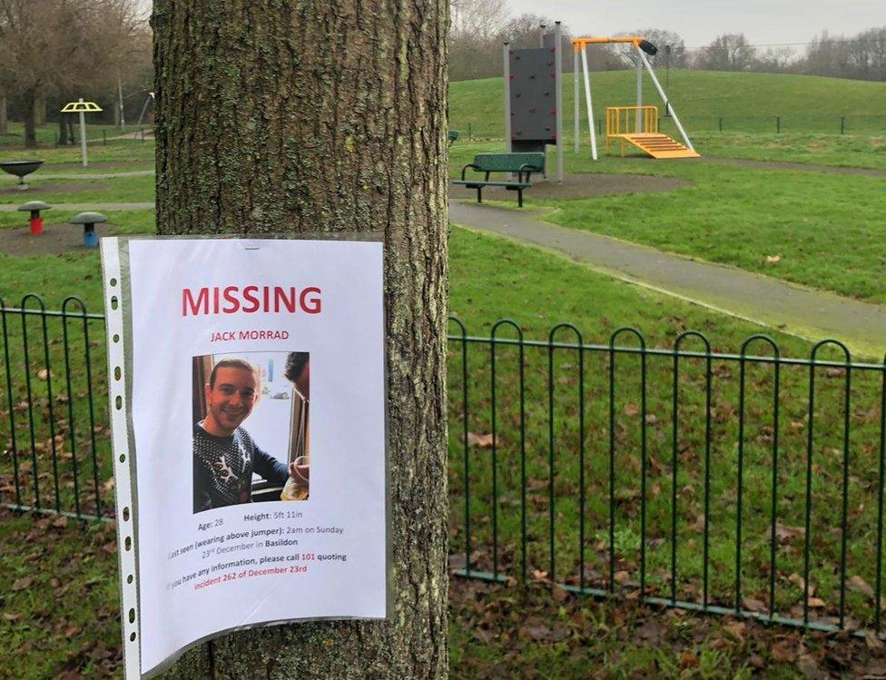 Missing Jack Morrad: Friends search for Basildon man - BBC News