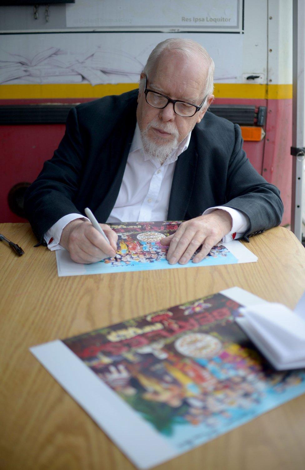 Sir Peter Blake allows remixes of his art on new Dazzle app - BBC News
