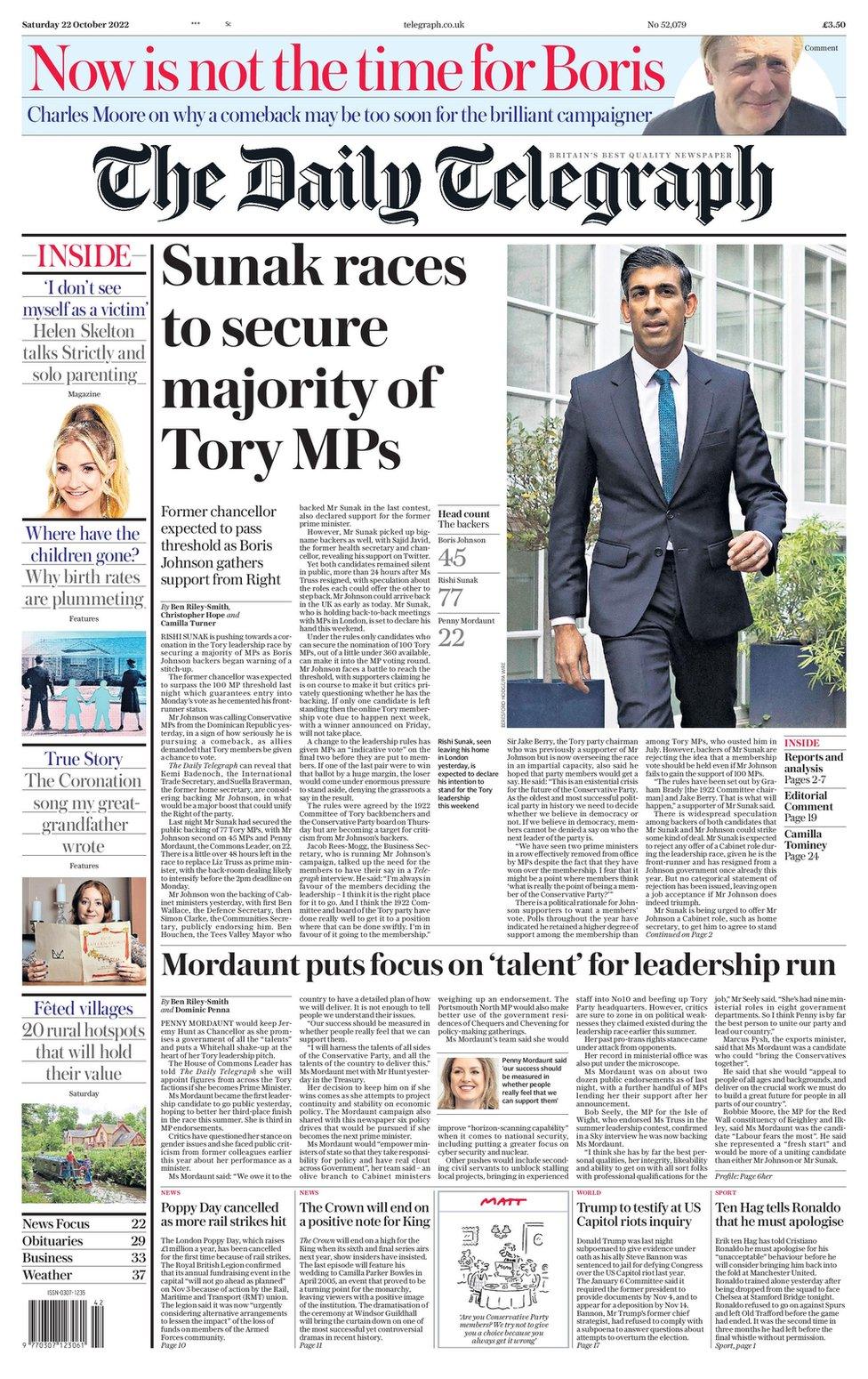 Scotland's papers: Boris 'up for PM bid' but could be 'out by Xmas ...