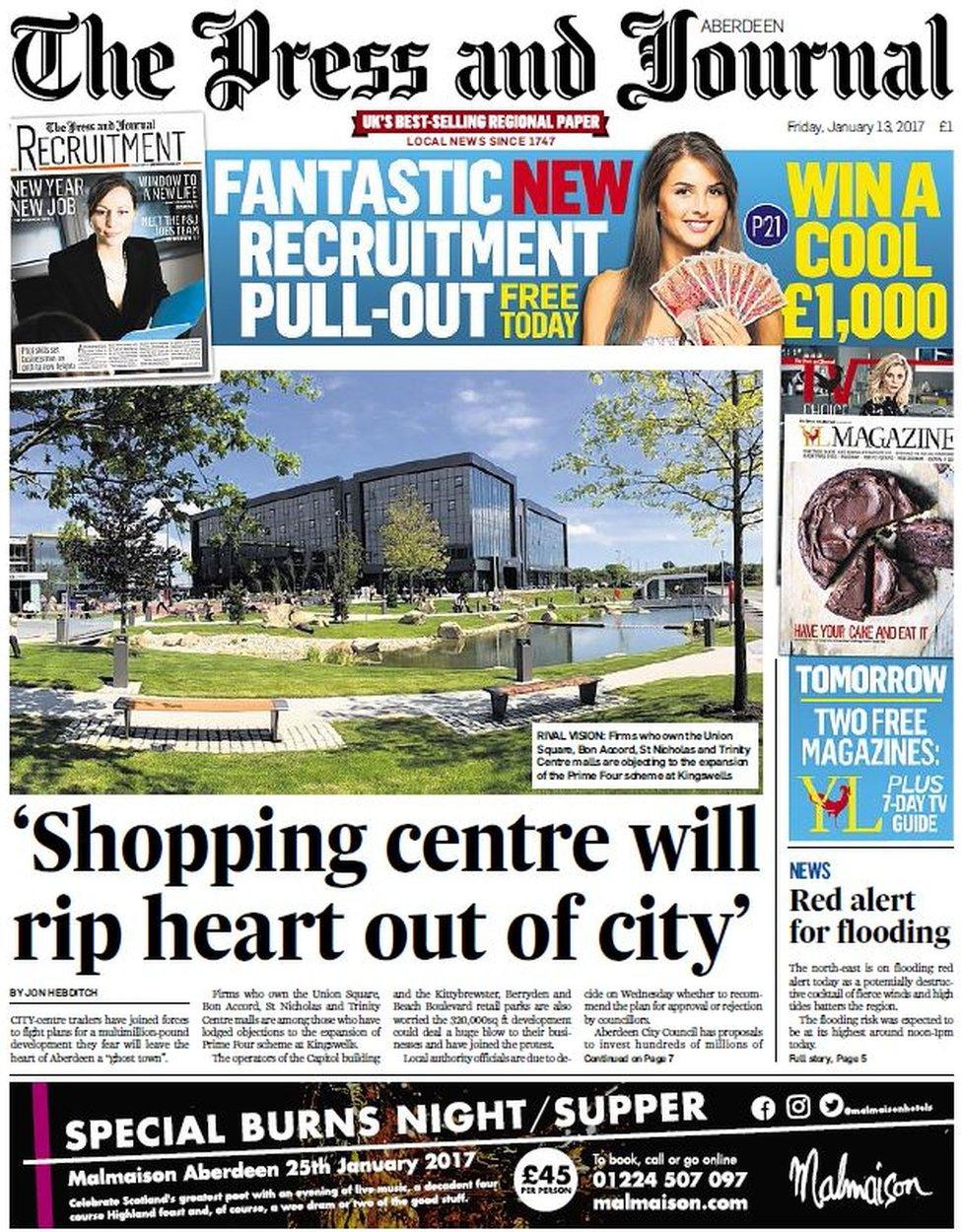 Scotland's papers: Dying dad and labour wards full - BBC News